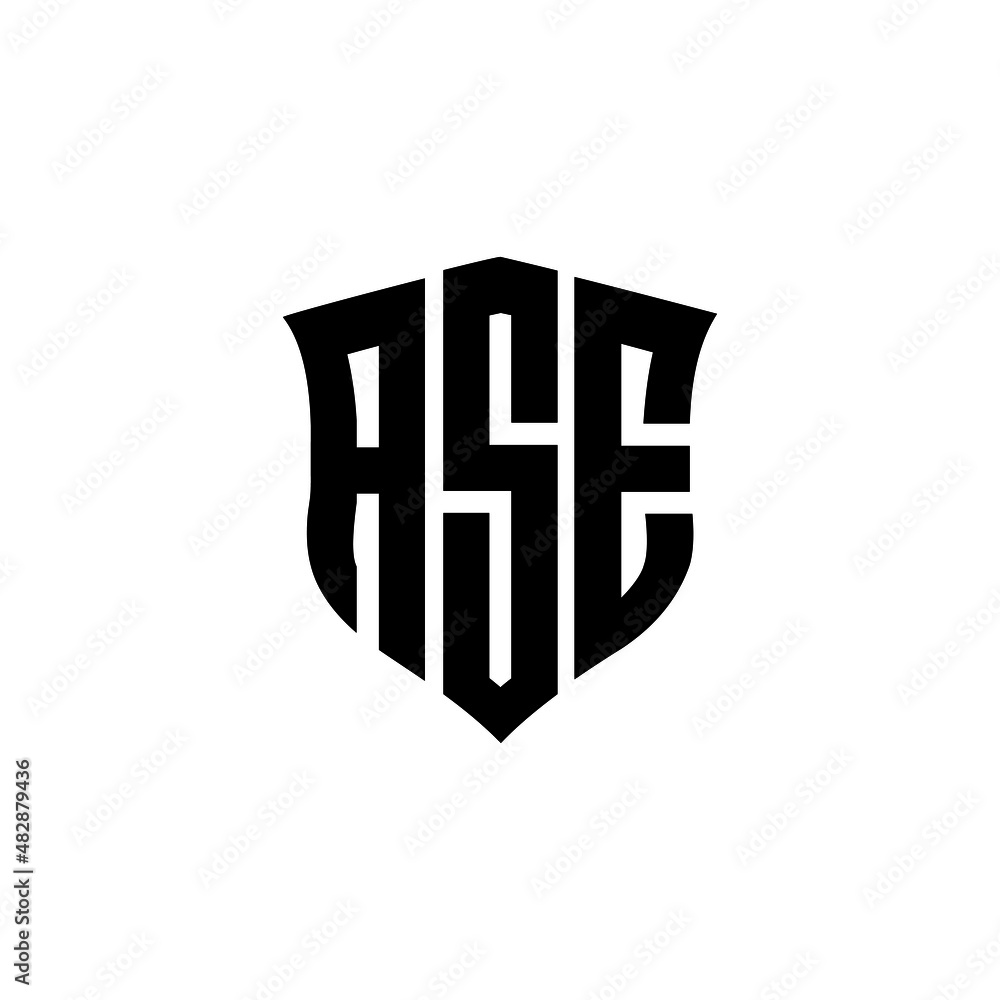 ASE letter logo design with white background in illustrator, vector ...