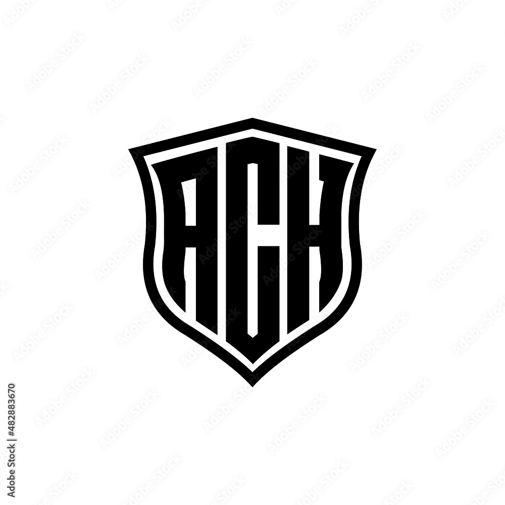 Vecteur Stock ACH letter logo design with white background in ...