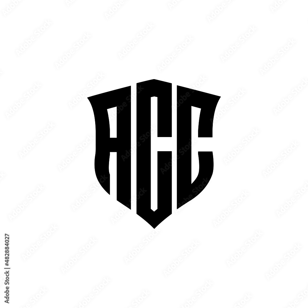 ACC letter logo design with white background in illustrator, vector ...