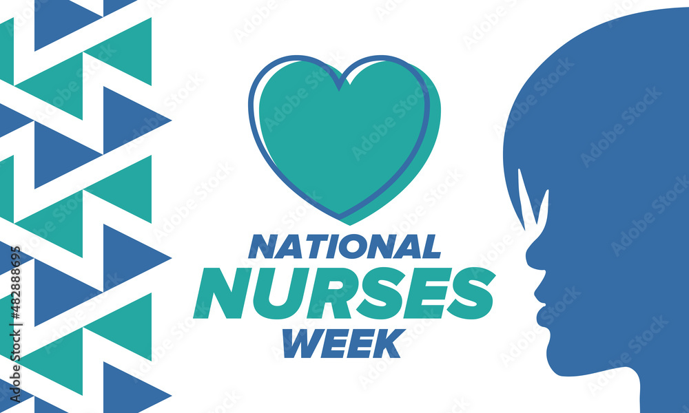 National Nurses Week. Thank you nurses. Medical and health care concept ...