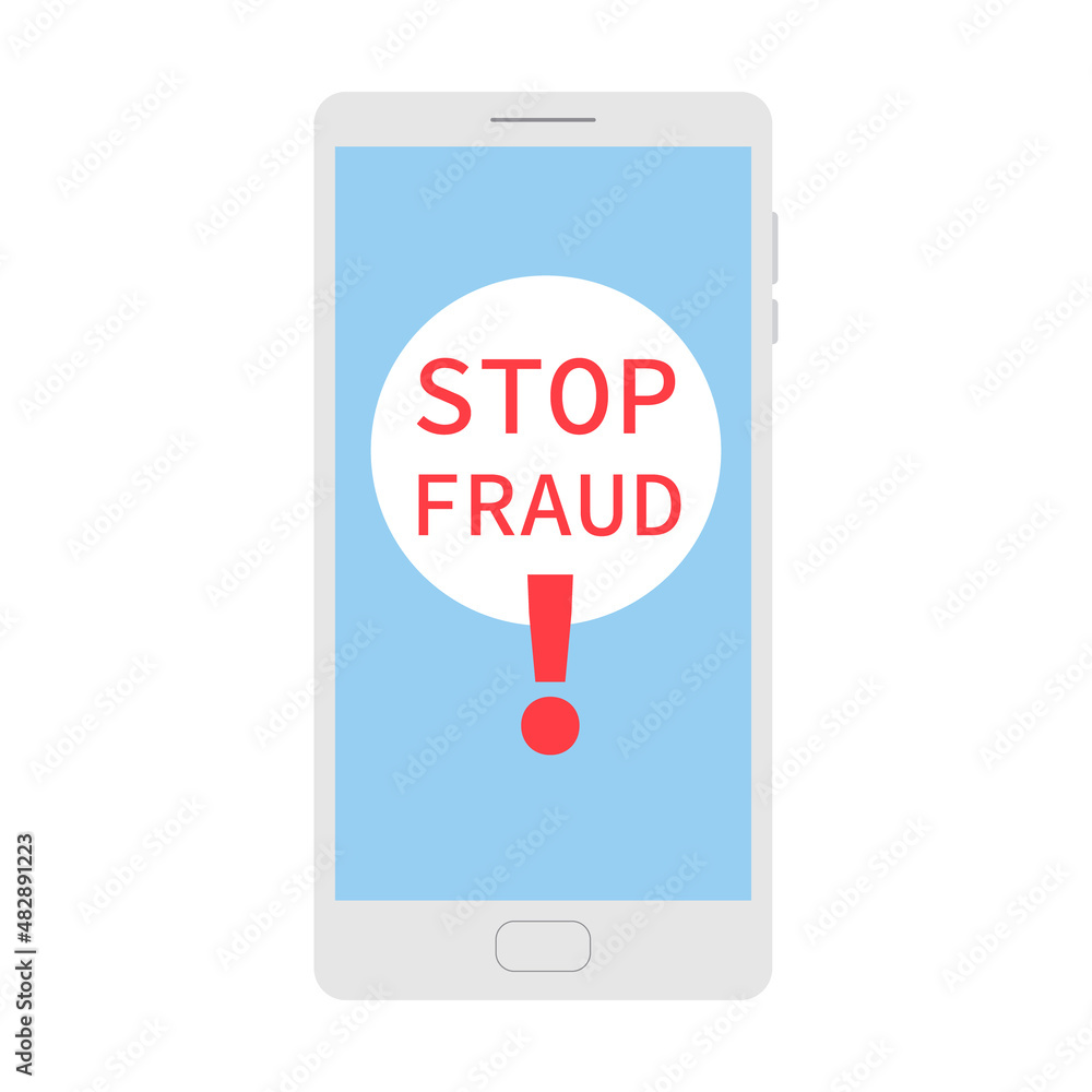 Stop fraud. Concept of protection from cheating,swindle,scam online ...