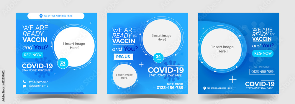Corona virus campaign poster for social media post design Stock Vector ...