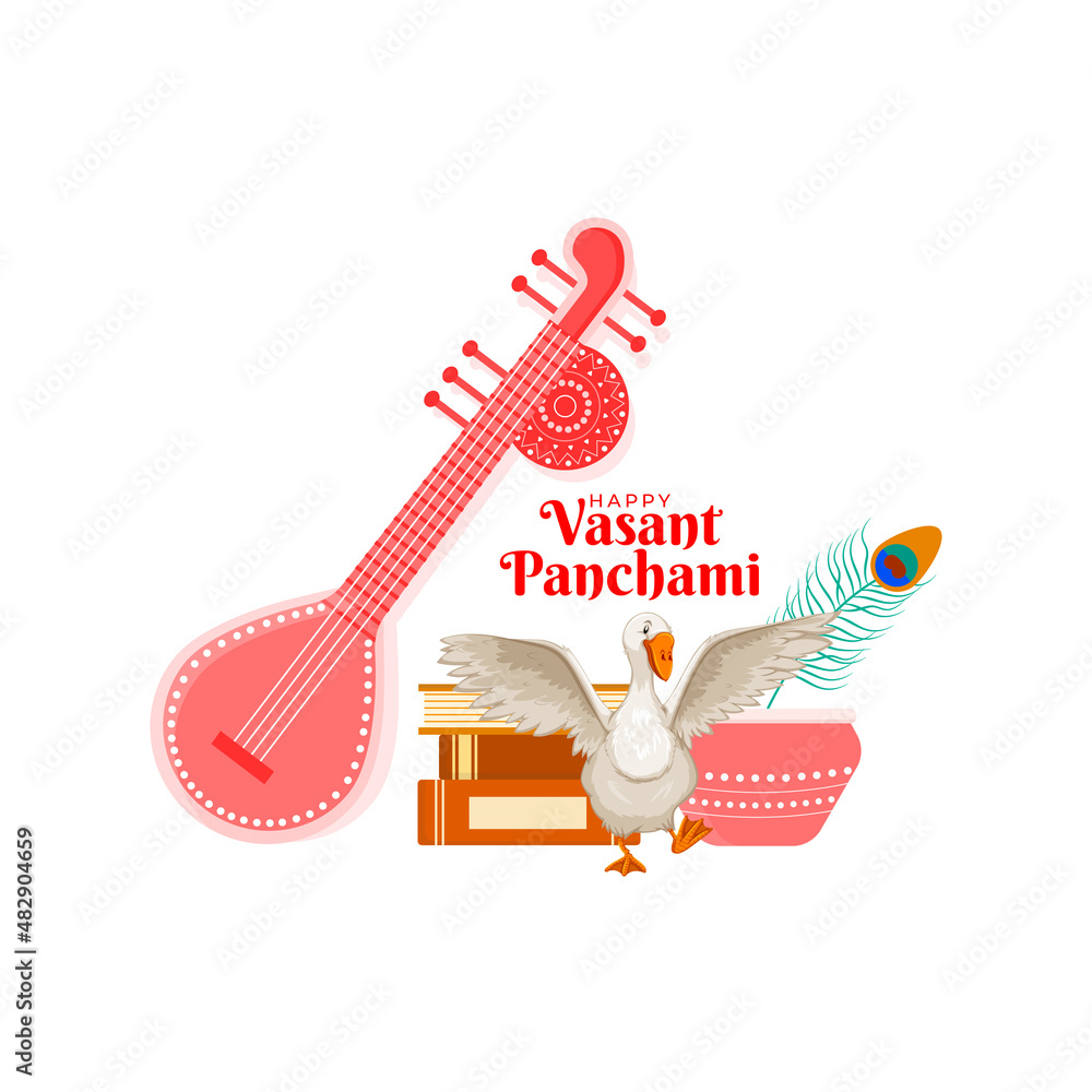 Vasant Panchami SVG Stock Vector | Adobe Stock