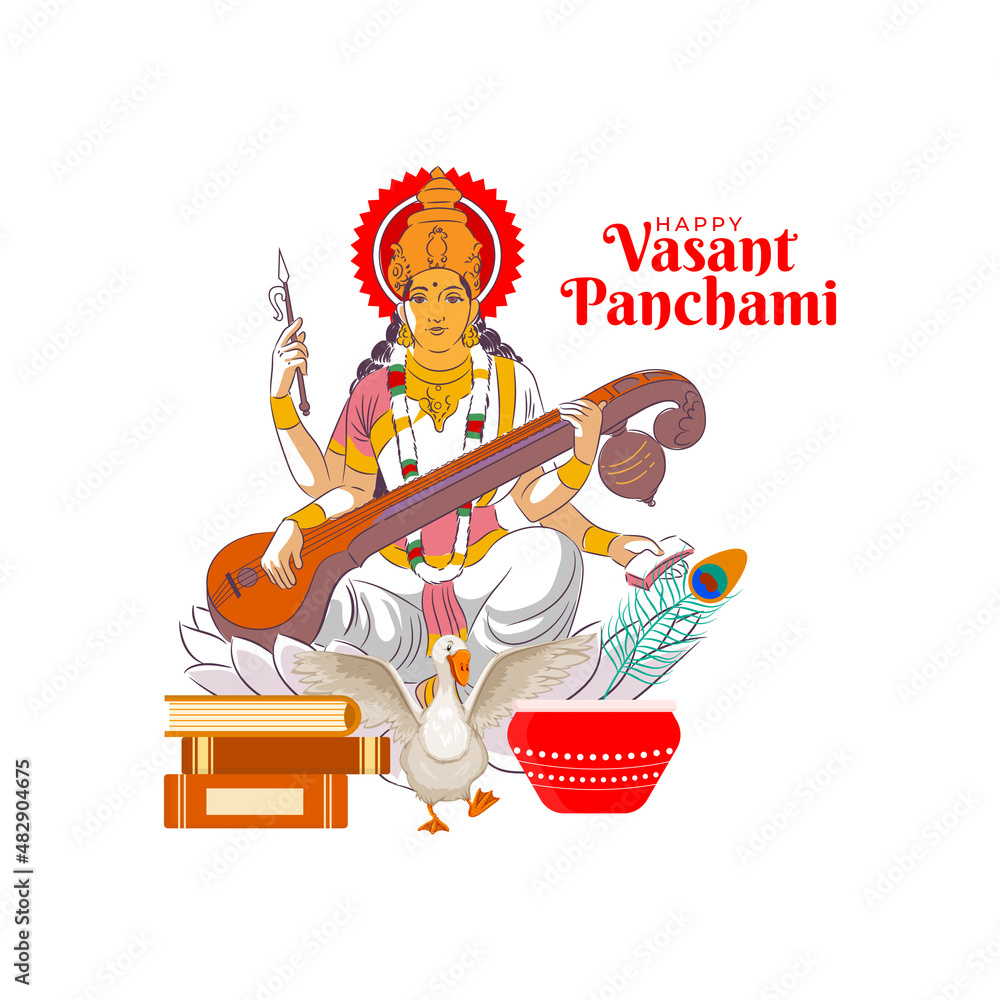 Vasant Panchami SVG Stock Vector | Adobe Stock