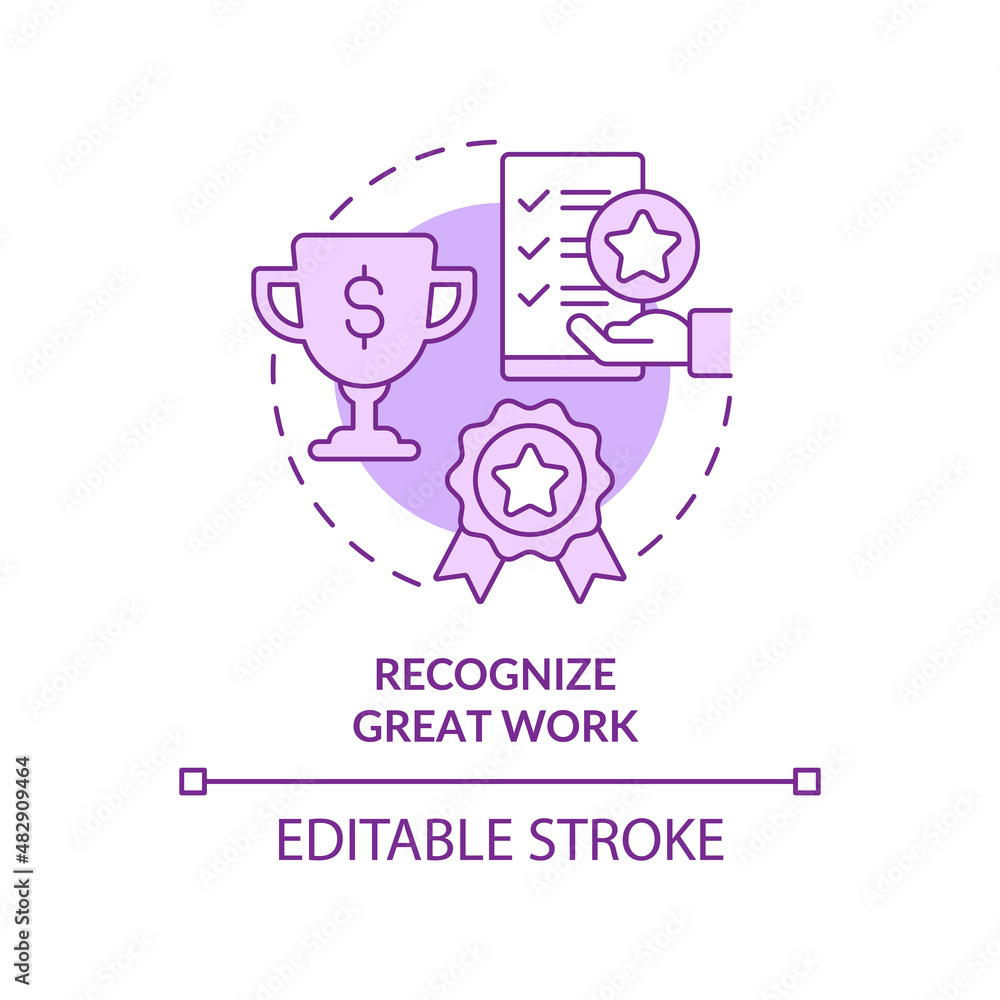 Recognize great work purple concept icon. Employee appreciation ... Recognize great work purple concept icon. Employee appreciation ...
