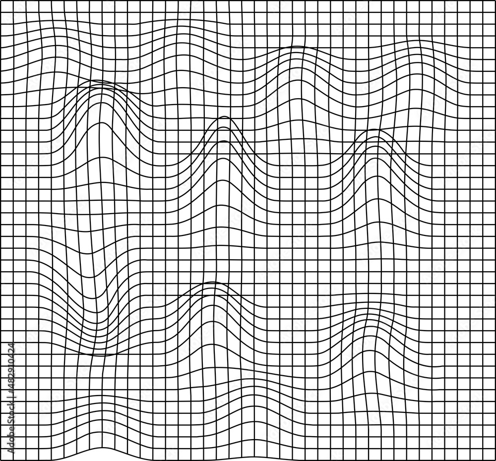 Distorted grid seamless pattern. Glitch. Retrowave, synthwave ...
