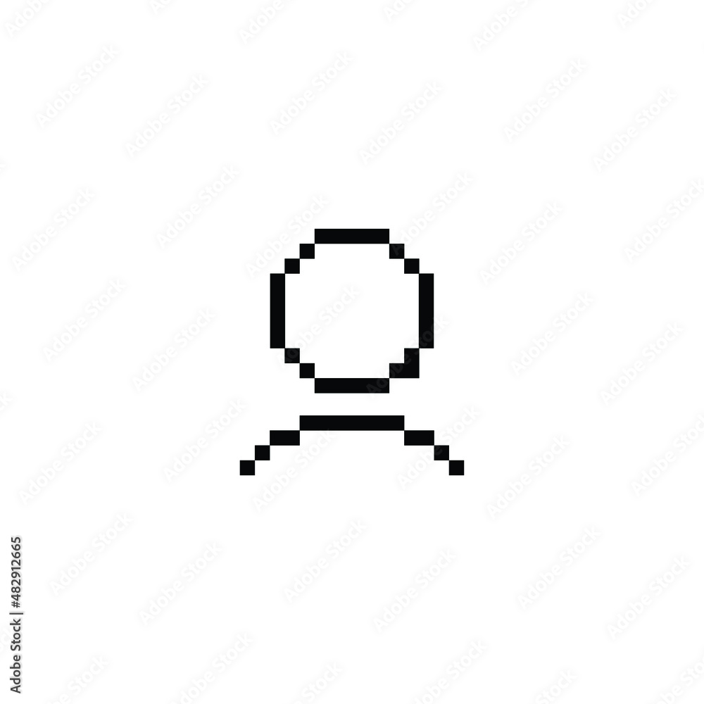 pixel Man or woman icon. Male and female profile. People avatar. line ...