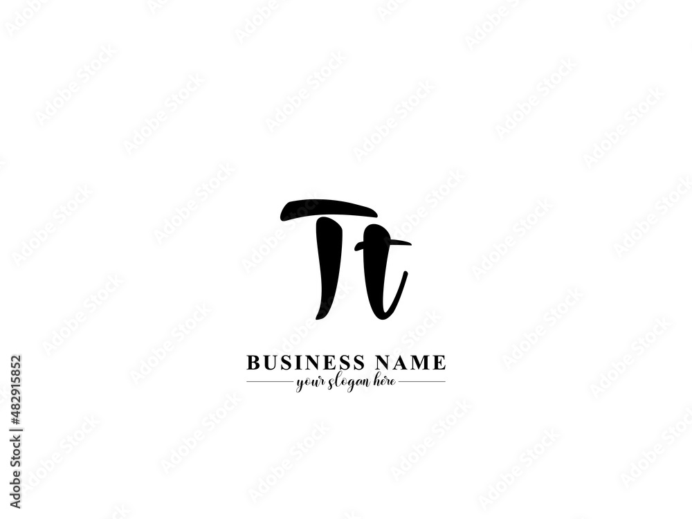 Initial TT signature Logotype, Handwritten tt Signature Logo Symbol for ...