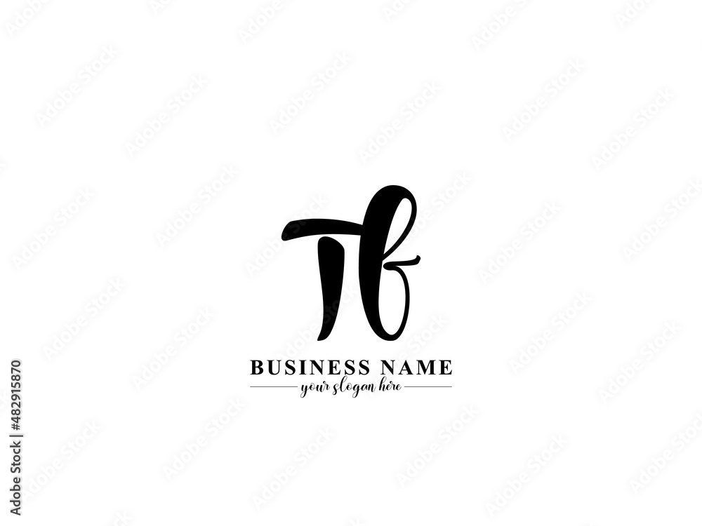 Initial TF signature Logotype, Handwritten tf Signature Logo Symbol for ...