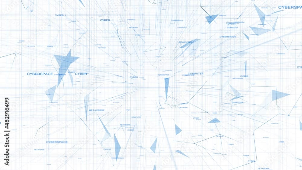 Cyber metaverse digital network word cloud on clean white background ...