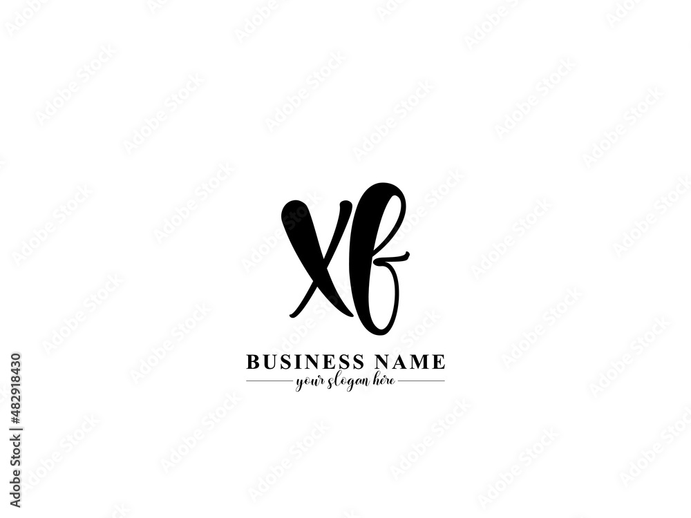 Signature XF Monogram Logo, New Luxury xf Signature Letter Logo Icon ...