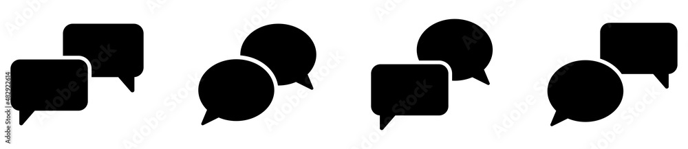 Chat icon set. Dialog symbol. Communication concept. Vector ...