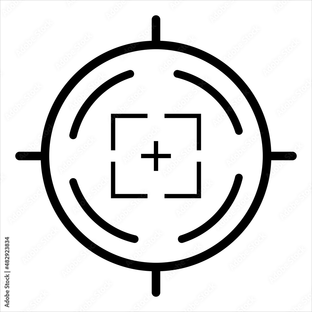 Target icon. Flat design style. Symbol for your website design, logo ...