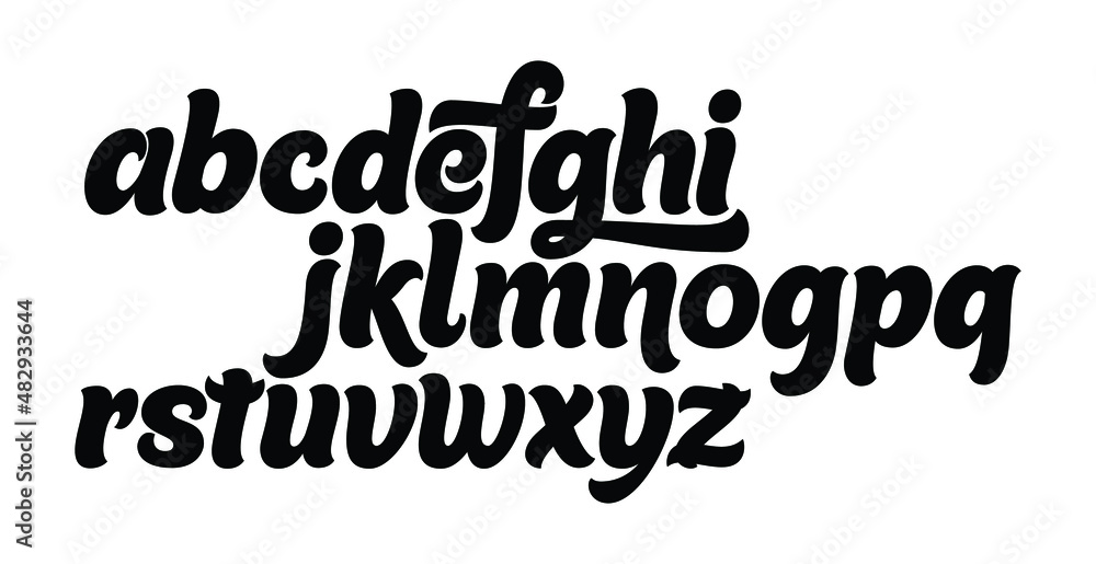 Bold Script Fonts Alphabet