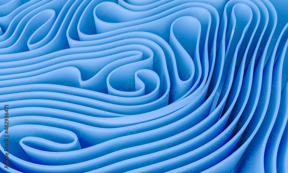 3d blue swirl lines wavy and artistic background Stock Illustration ...
