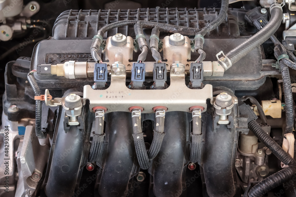 Honda City Cng Car Engine Details Front View Internal Combustion Engine ...