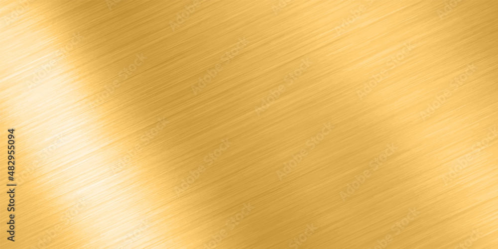 Brushed metal texture. Vector gold background. Seamless gold metal ...