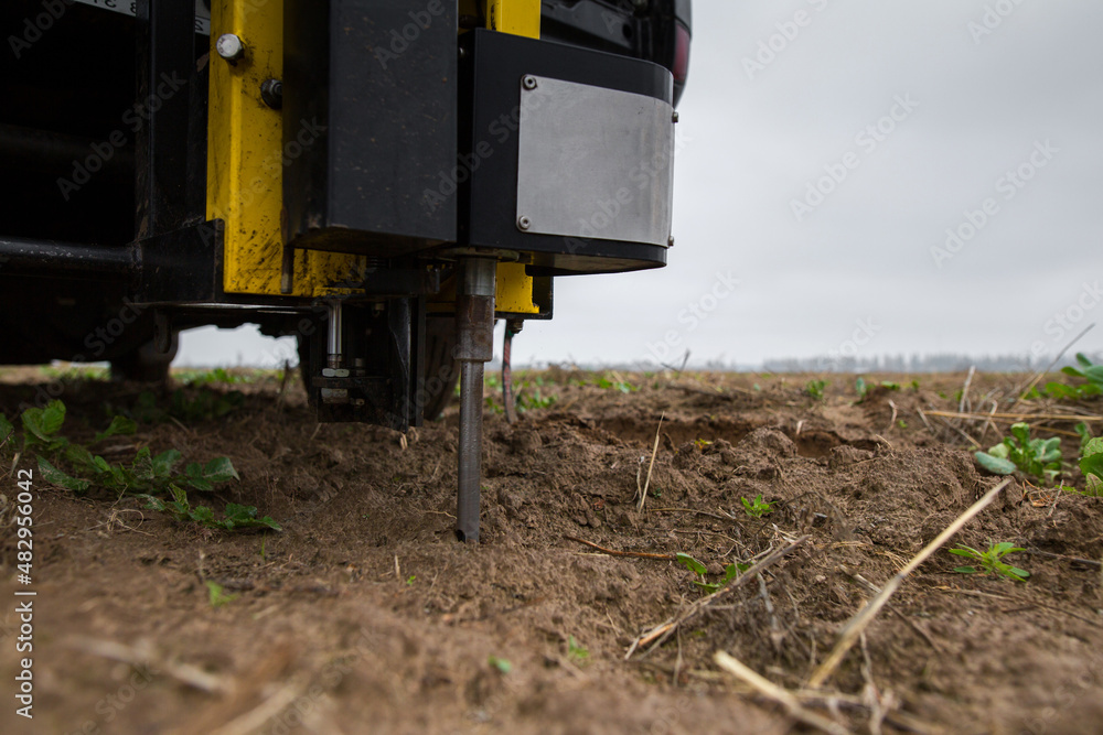 Soil Sampling - automated probe for soil samples taking sample with ...