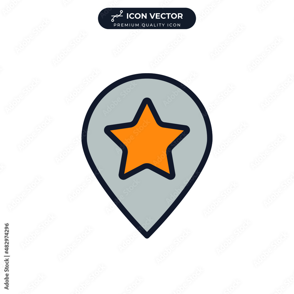 Pin point icon symbol template for graphic and web design collection ...