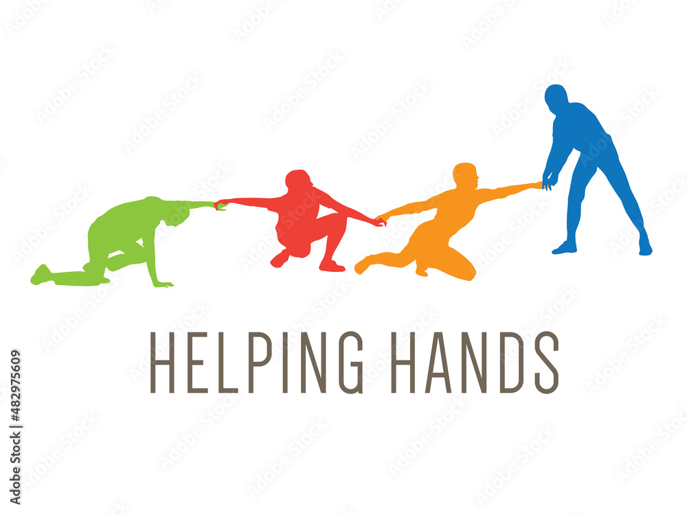Helping Hand of teamwork in illustration graphic vector Stock Vector ...