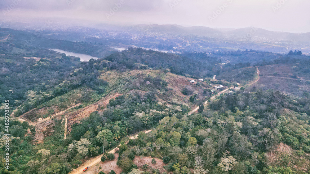 Paisaje en 4k con drone Ubicación Laguna del Castillo Xalapa Veracruz ...