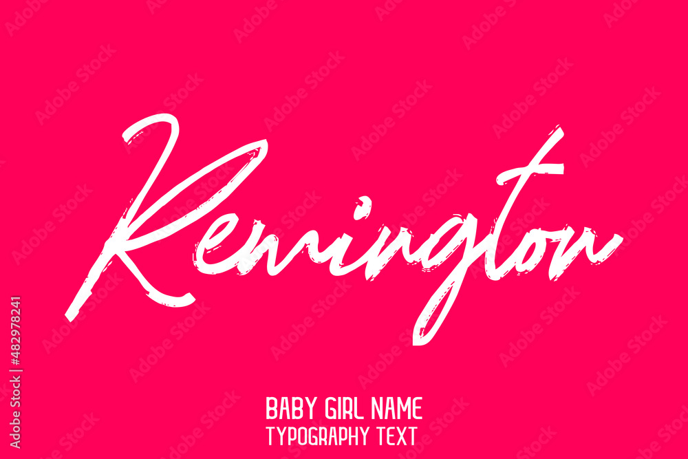 Remington Woman's Name Lettering Sign in Stylish Cursive Calligraphy ...
