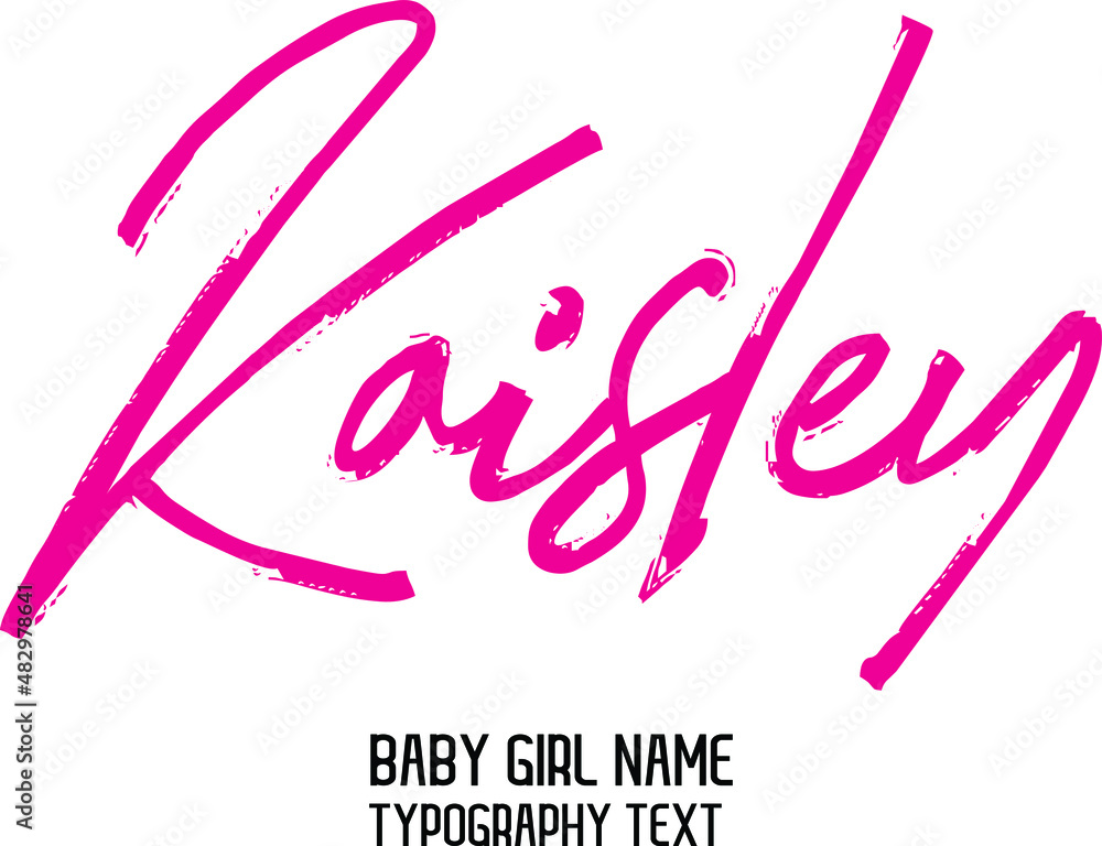 Woman's Name Vector Rough Brush Script Word art Pink Color Text Design ...