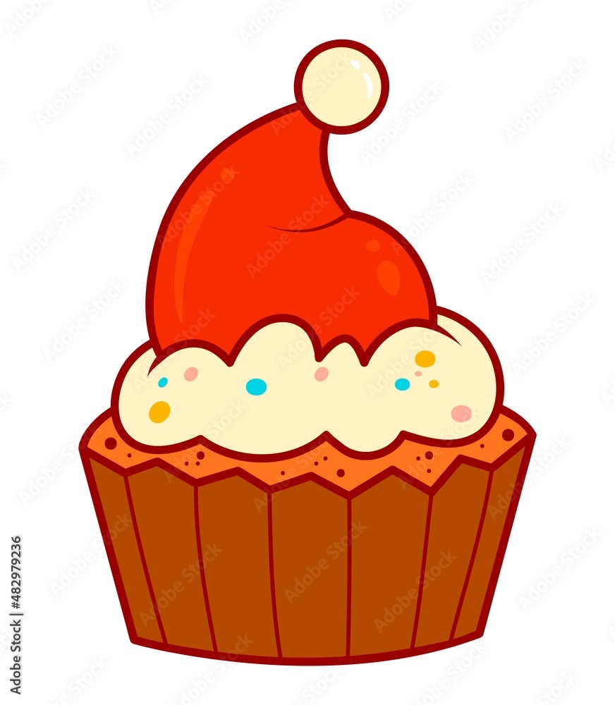 Christmas cartoons clip art. Christmas cake clipart illustration Stock ...