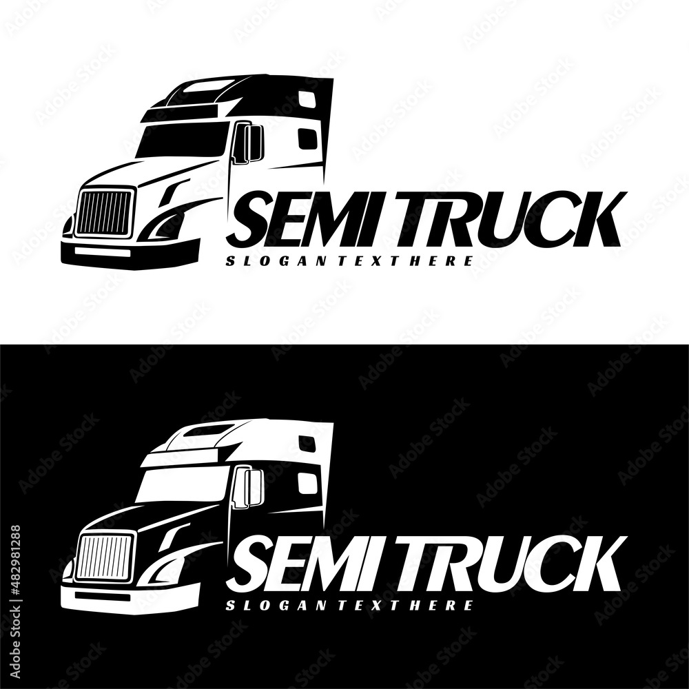 semi truck logo design vector Stock Vector | Adobe Stock