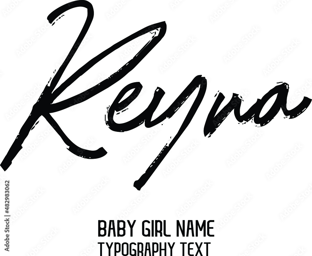 Reyna Girl Name Handwritten Lettering Modern Calligraphy Stock ...