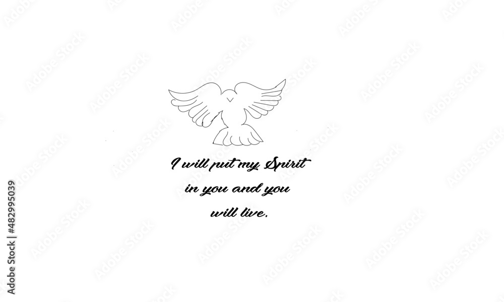 Holy Spirit vector designs for banner, cards, greetings, t-shirts ...
