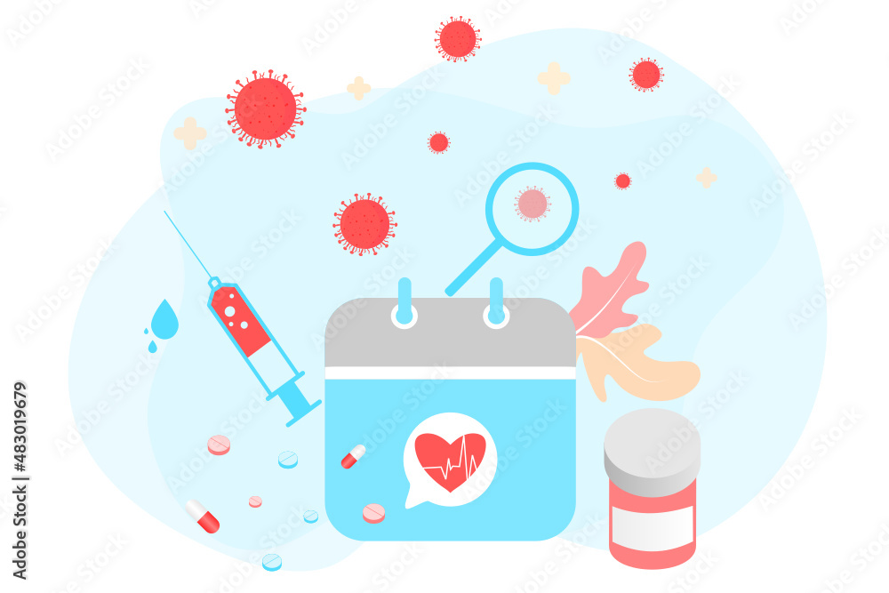 Vecteur Stock Landing page of vaccination website. Immunization ...