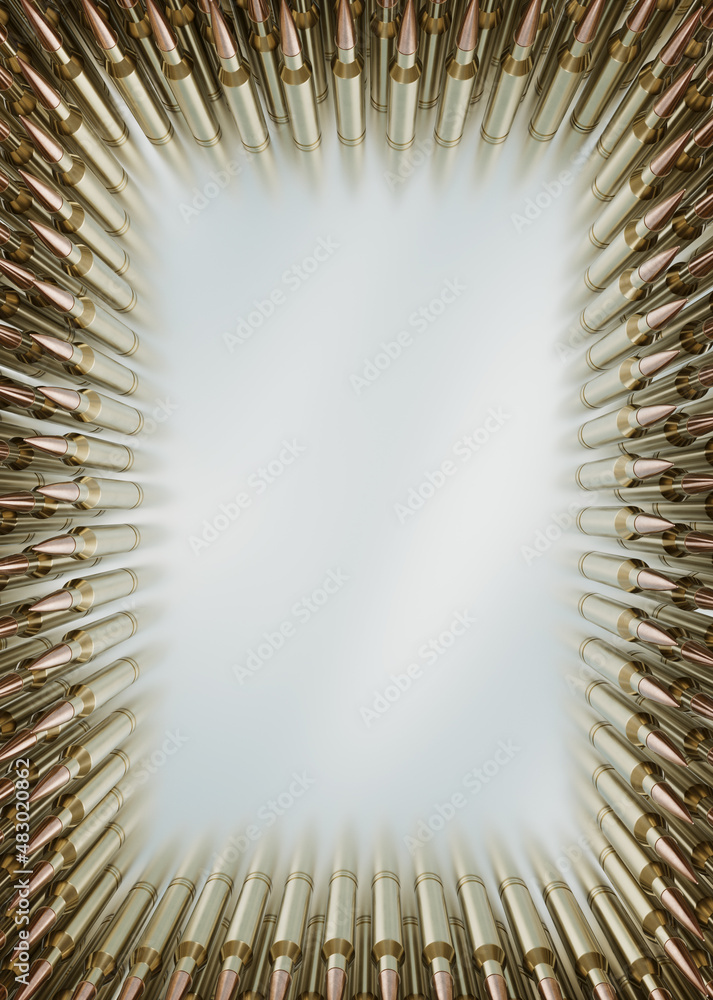 Frame and border from cartridges of pistols ammo Stock Illustration ...