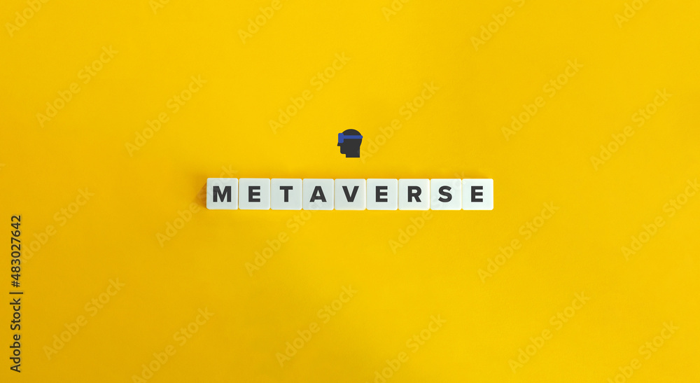 Metaverse Word, Banner, and Conceptual Image. Letter Tiles on Bright ...