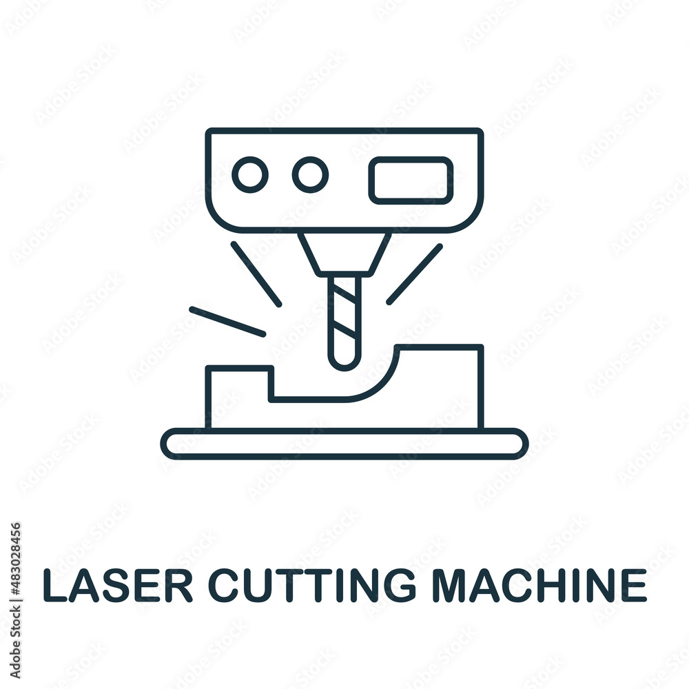 Laser Cutting Machine icon. Line element from machinery collection ...
