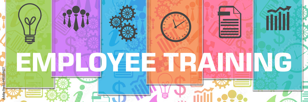 Employee Training Business Symbols Colorful Texture Stripes Stock ...