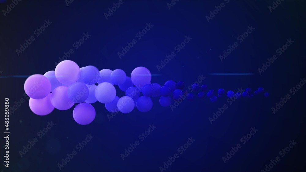 Audio visual Futuristic sphere ball waveform equalizer, VJ performance ...