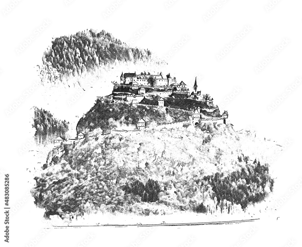 Hochosterwitz Castle or Burg Hochosterwitz in Austria, considered one ...