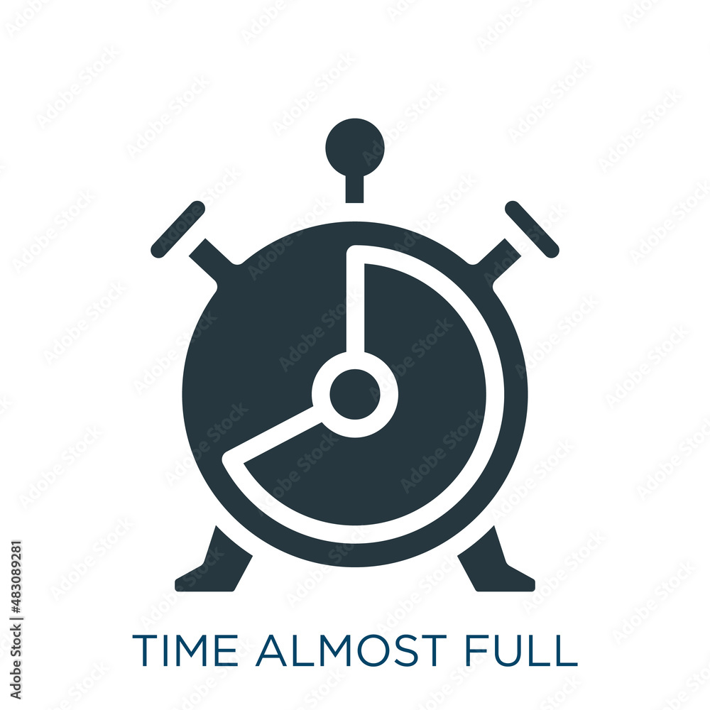 time almost full vector icon. time almost full, electronics, almost ...