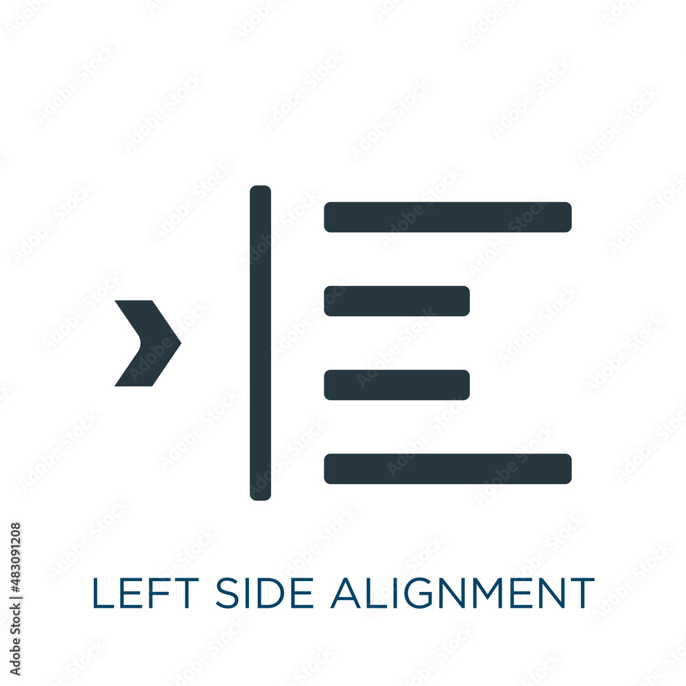 left side alignment vector icon. left side alignment, align, left ...