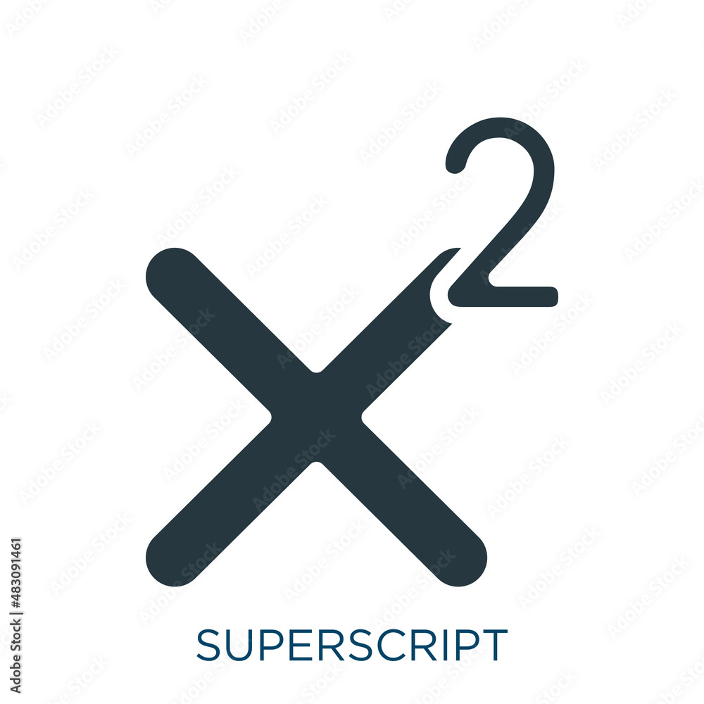 superscript vector icon. superscript, superscription, inscription ...