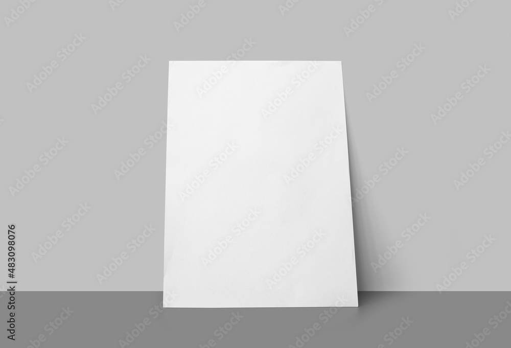 mock up A4 sheet of paper with textured and shadow. Stock Photo | Adobe ...