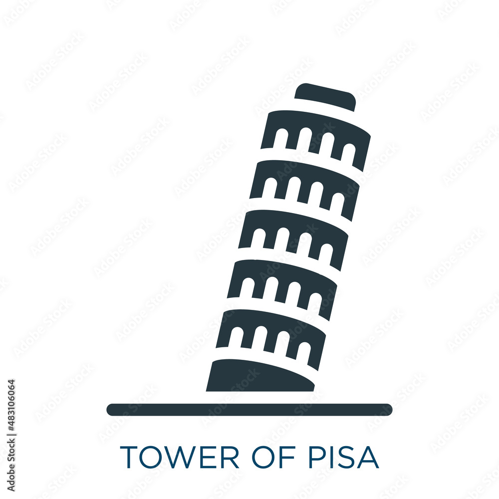 tower of pisa vector icon. tower of pisa, tower, pisa filled icons from ...