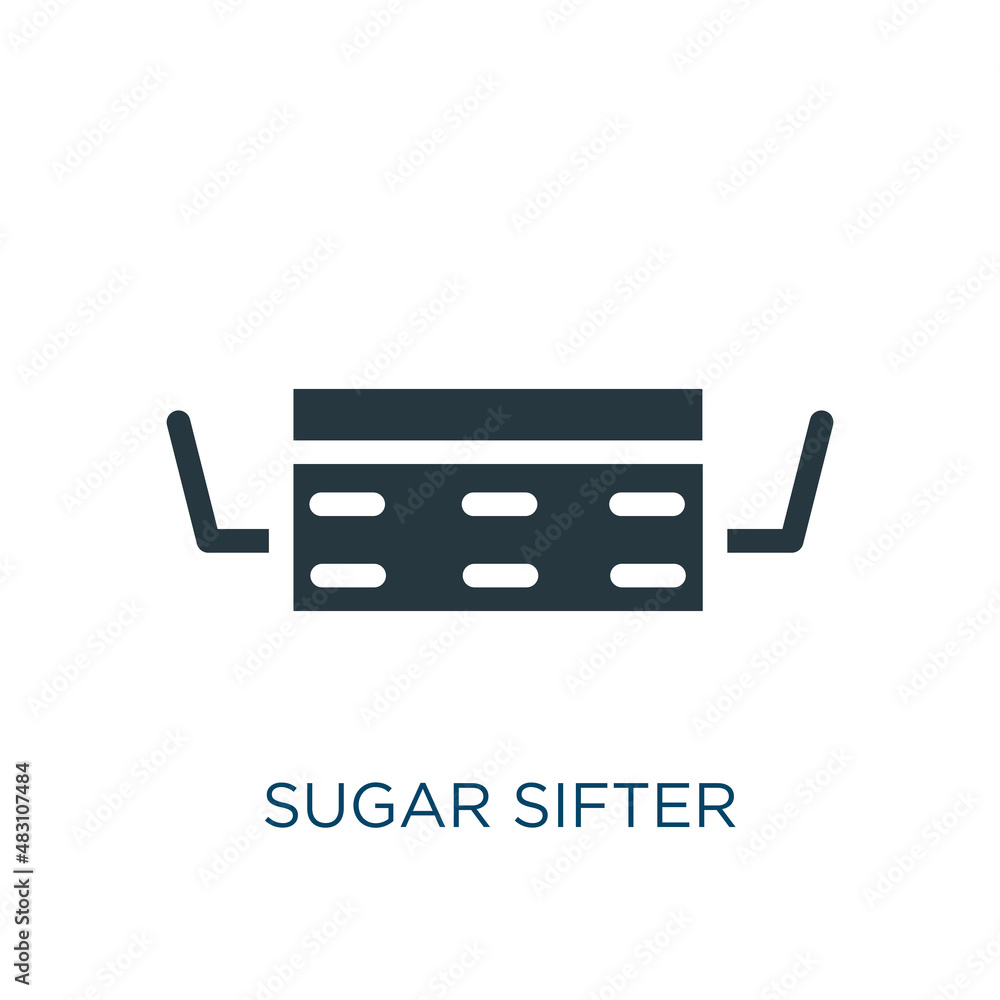 sugar sifter vector icon. sugar sifter, flour, cooking filled icons ...