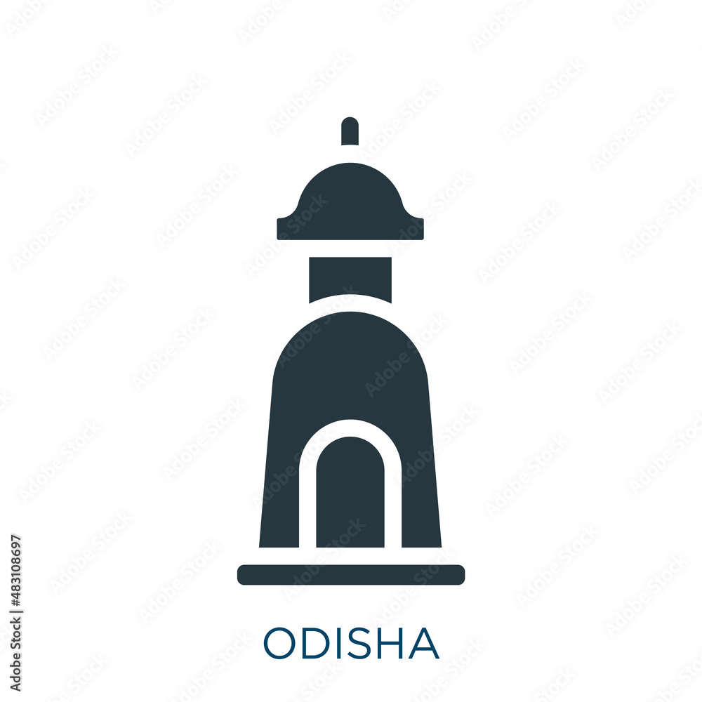 odisha vector icon. odisha, country, insignia filled icons from black ...