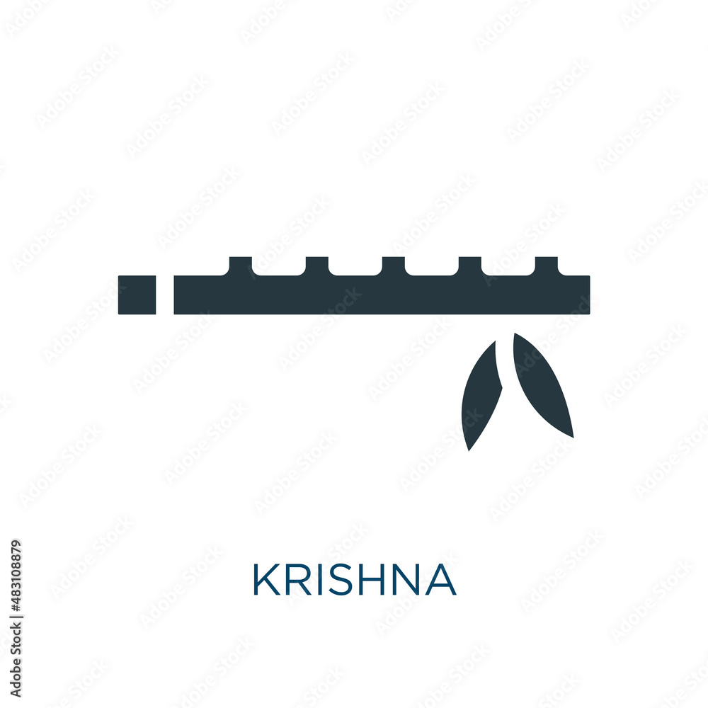 krishna vector icon. krishna, traditional, hindu filled icons from ...