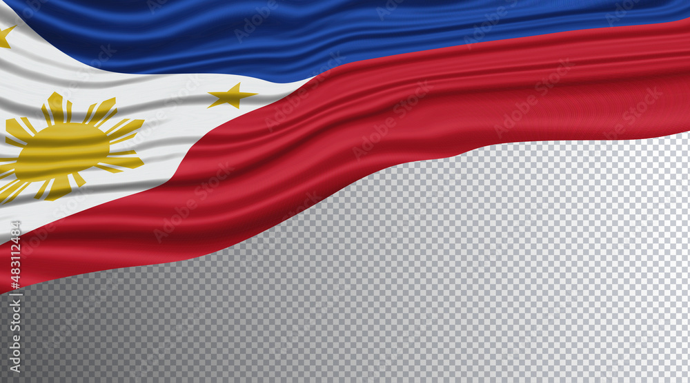 Philippines Wavy Flag clipping path Stock Illustration | Adobe Stock