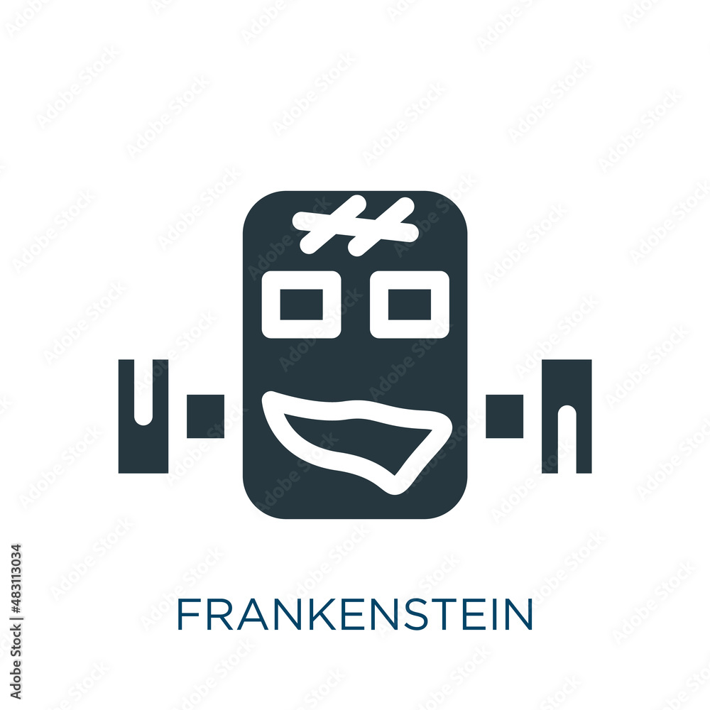 frankenstein vector icon. frankenstein, horror, character filled icons from black flat fairy ...