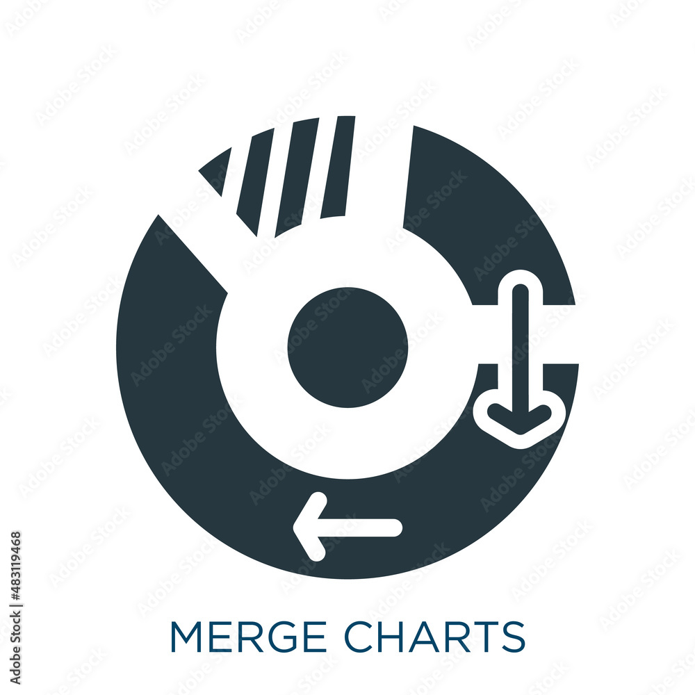 merge charts vector icon. merge charts, chart, business filled icons ...