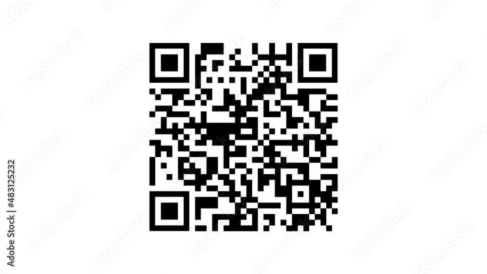 Sequence of QR codes on a white background. The QR codes encoded ...